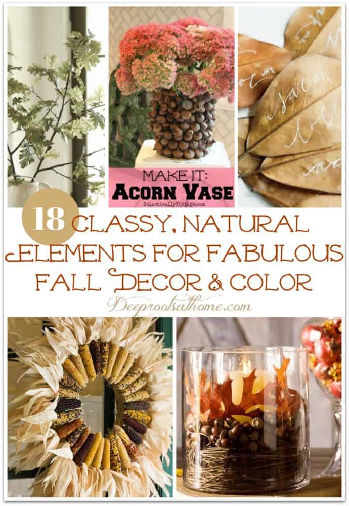 18 Classy, Natural Elements for Fabulous Fall Decor & Color