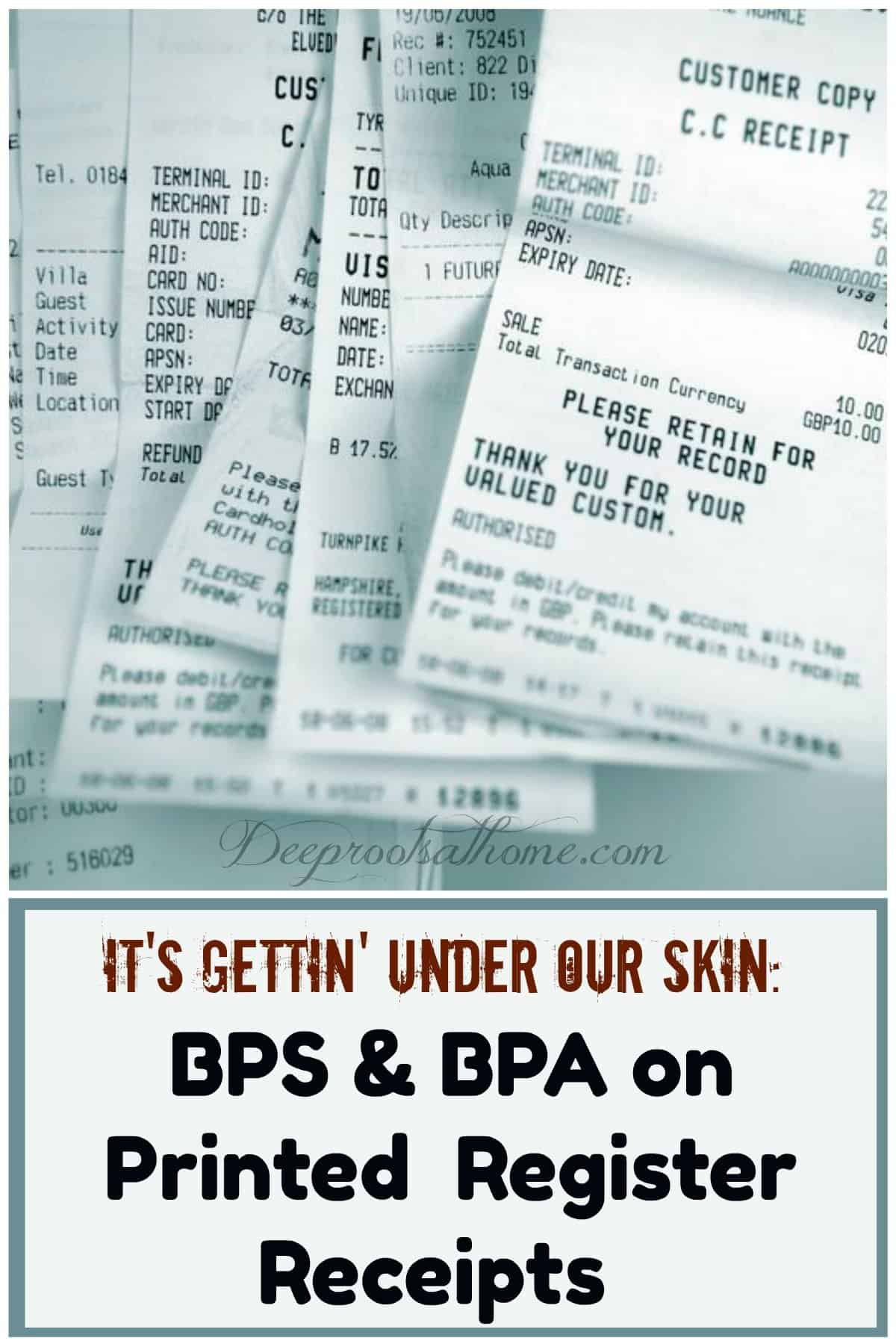 Gettin' Under Our Skin: Toxic BPA on Printed Register Receipts